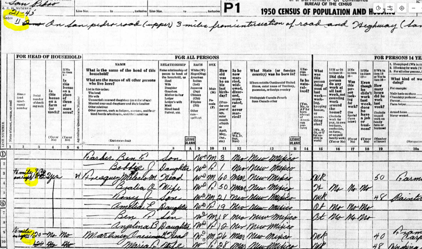 When there's some numbers with checkmarks on the street name ...