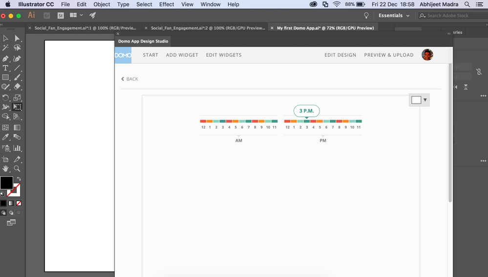 How To Add Widget To Canvas In The Ilustrator There Is No Visible