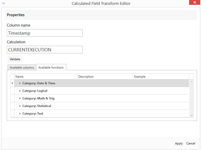 Create A Time Stamp Column Using Data And Time In Workbench For Each 