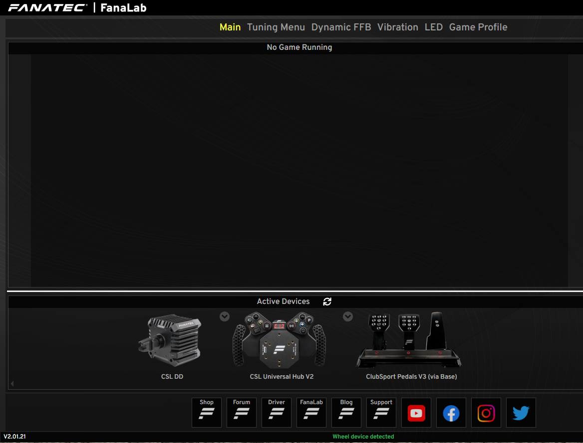COM - Menu LED dans FANALAB. - COM - Fanatec : Volants - racingfr.net