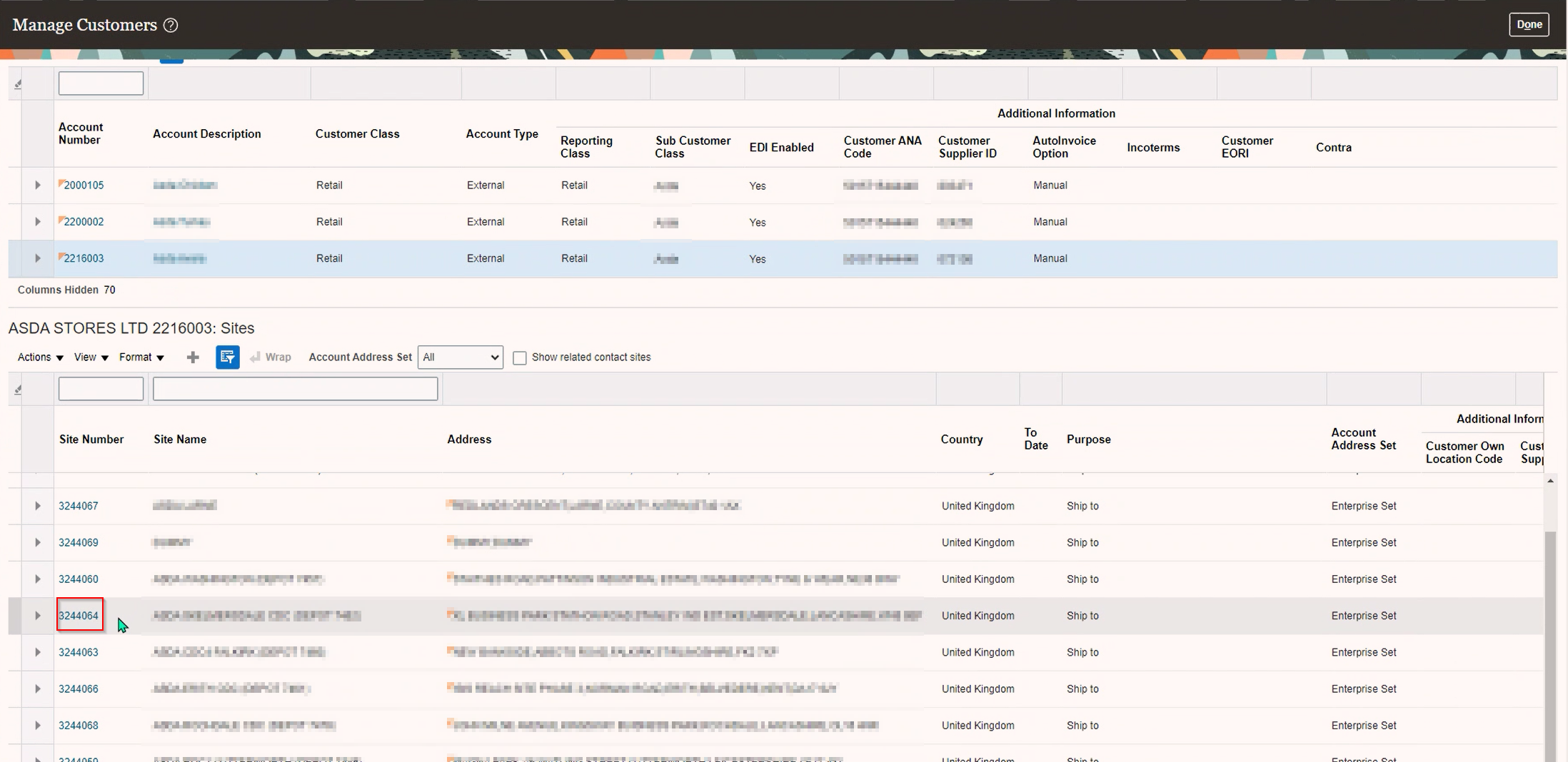 API to return Site Number — Cloud Customer Connect