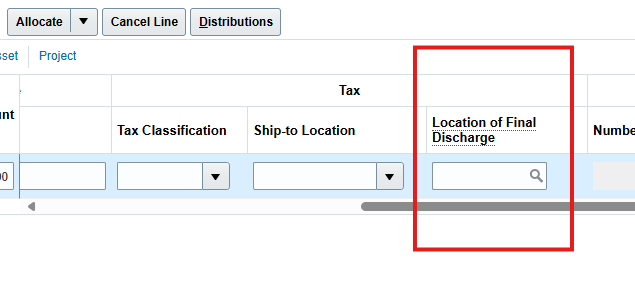 How to update “Final Discharge Location” at AP Invoice Line level using ...