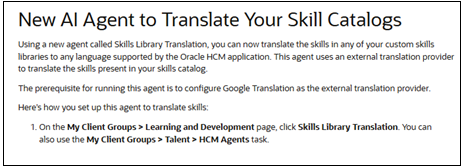 AI Agent to Translate Skill Catalogs — Cloud Customer Connect