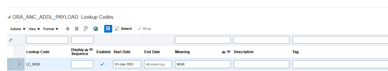Absence approval for line manager ORA_ANC_ADDL_PAYLOAD — Cloud Customer ...