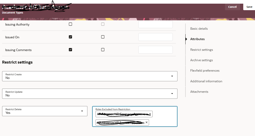 Hdl To Load Roles Excluded From Restriction For Document Type Delete Operation — Cloud