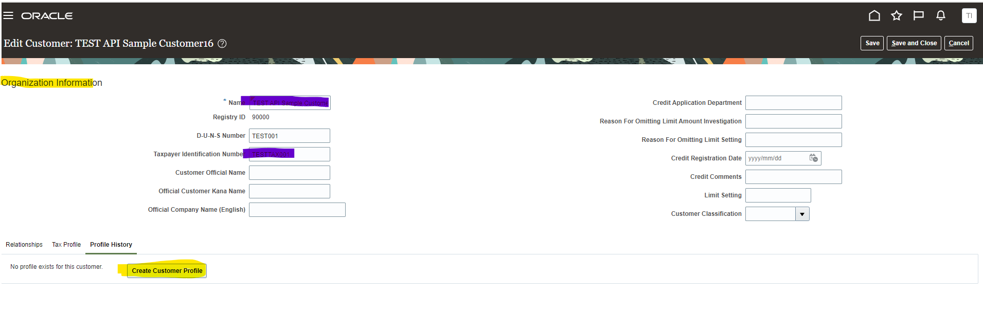 Is There Any Webservices Available To Create The Profile Class