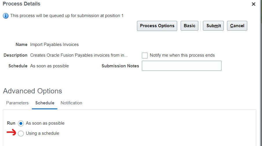 How to remove "Using a Schedule" from advanced ESS options — Cloud Customer Connect