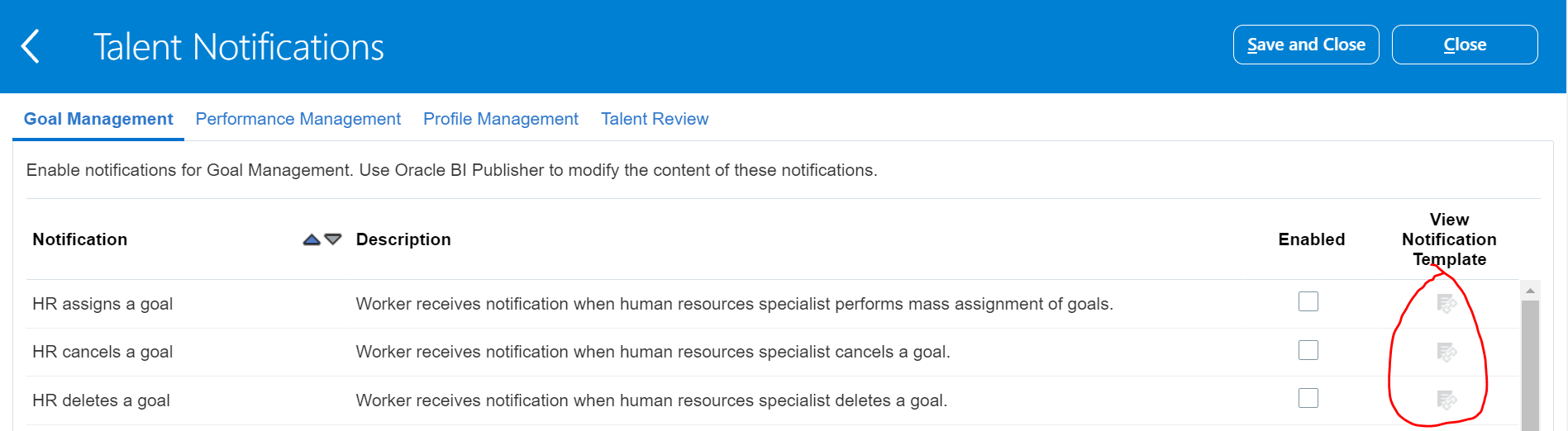 How Do We See Goal Notification Template — Cloud Customer Connect