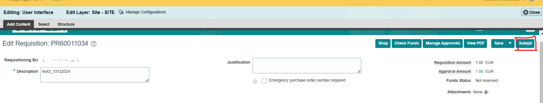 How to edit options on confirmation popup on requisition? — Cloud ...