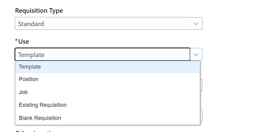 Default Use Field When Creating A Requisition — Cloud Customer Connect