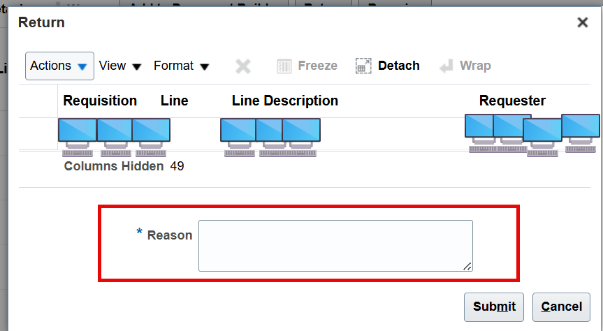 Can we Change the Return Reason description to LOV from Text box at ...