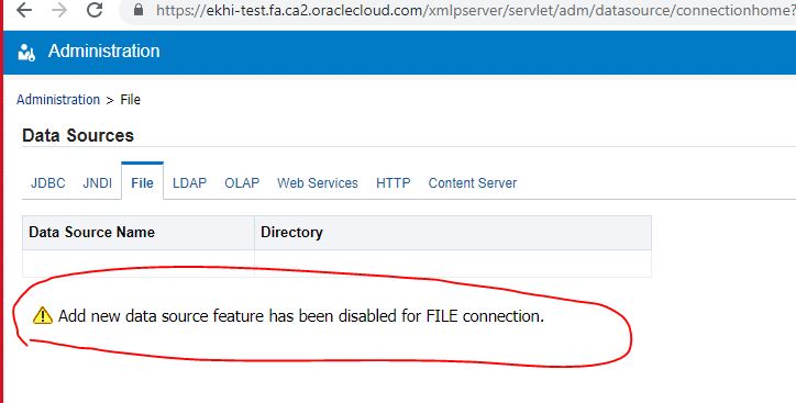 How to enable the File Data Sources in Oracle BI Publisher — Cloud ...