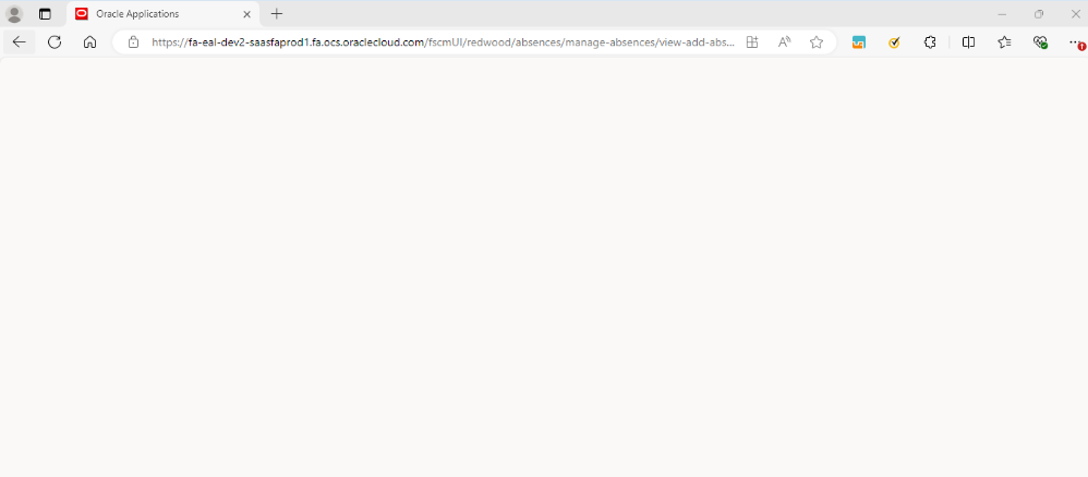 Add Absence Redwood Page Is Not Opening Using Custom Role — Cloud Customer Connect