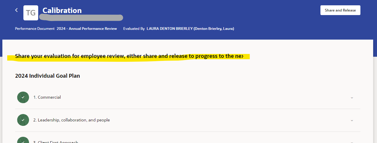 How To Edit Text In Performance Document Share And Release Redwood Page — Cloud Customer Connect