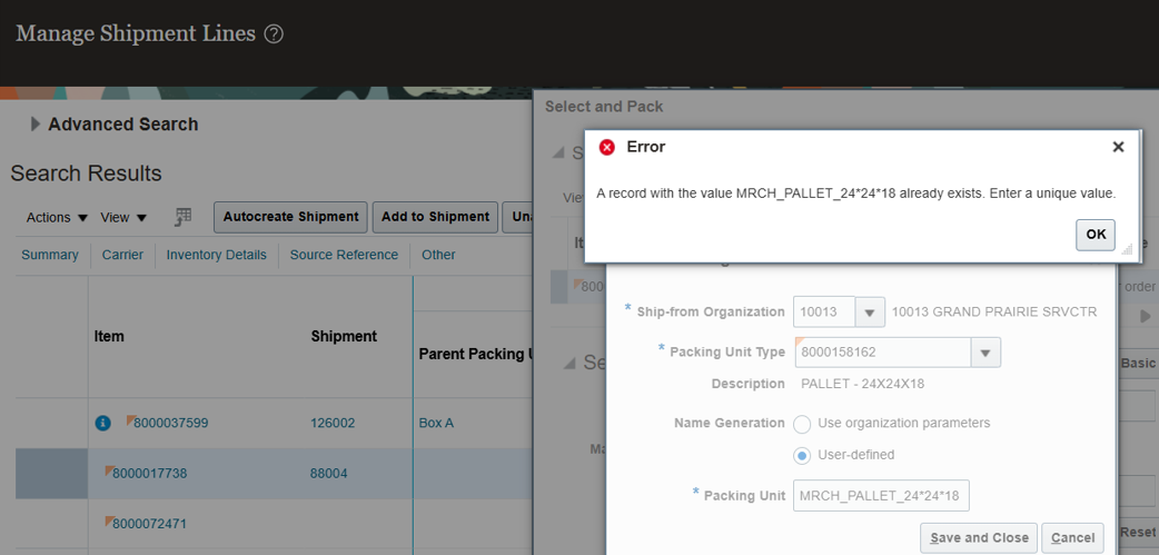 How to Assing user defined packing item to multiple inventory organization?? — Cloud Customer ...