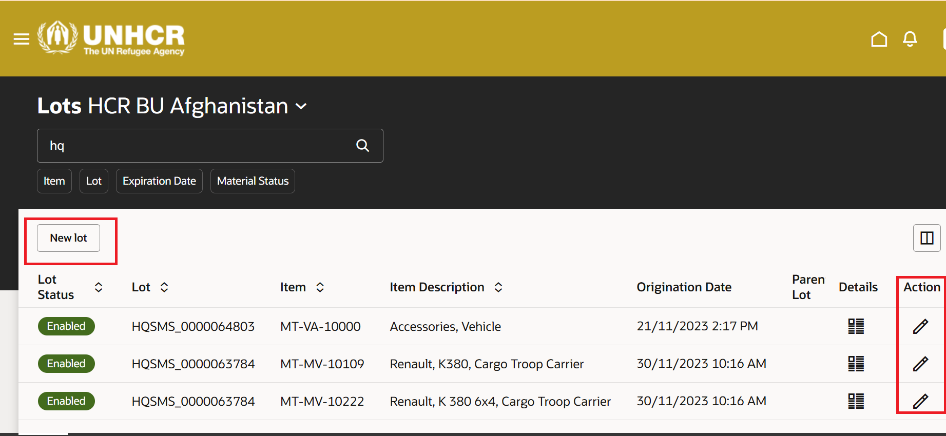 How to hide 'New Lot' button and 'Action Edit Icon' on Redwood Lots and Serial Numbers Page ...