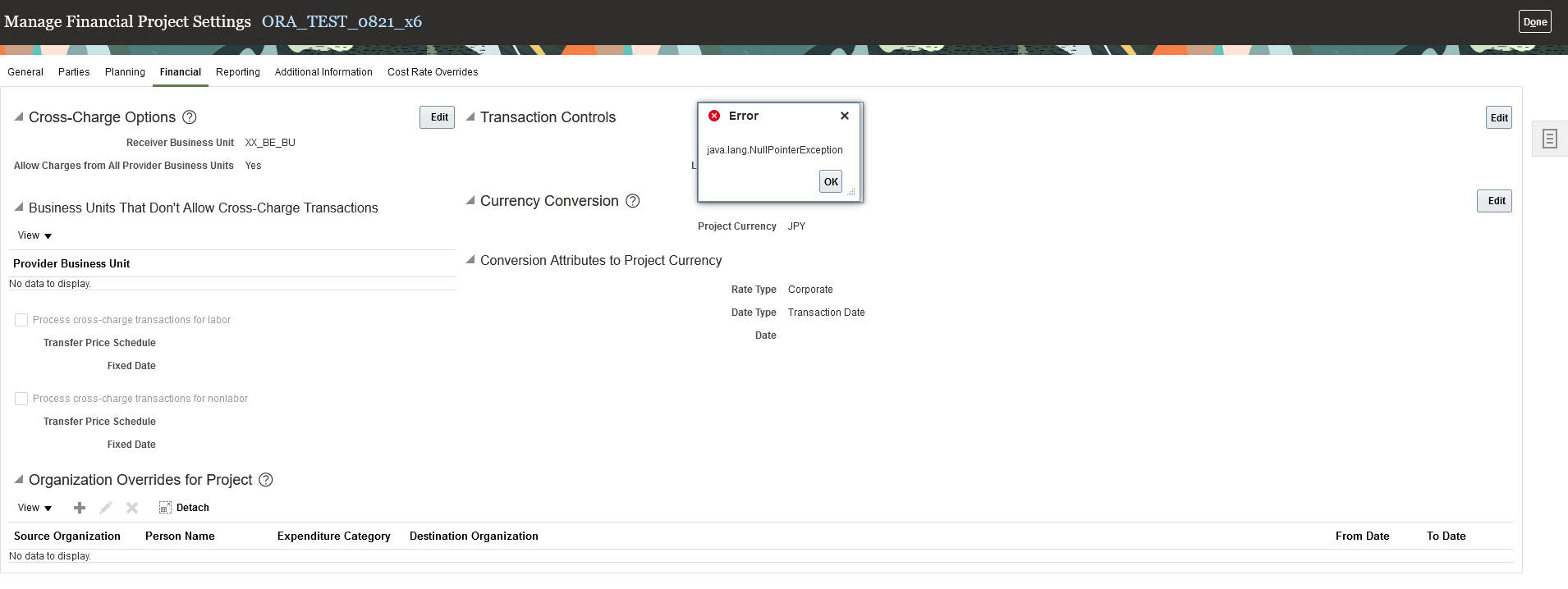 Do you know why is it not appeared Burden Schedule Assignment in Manage Financial Project ...