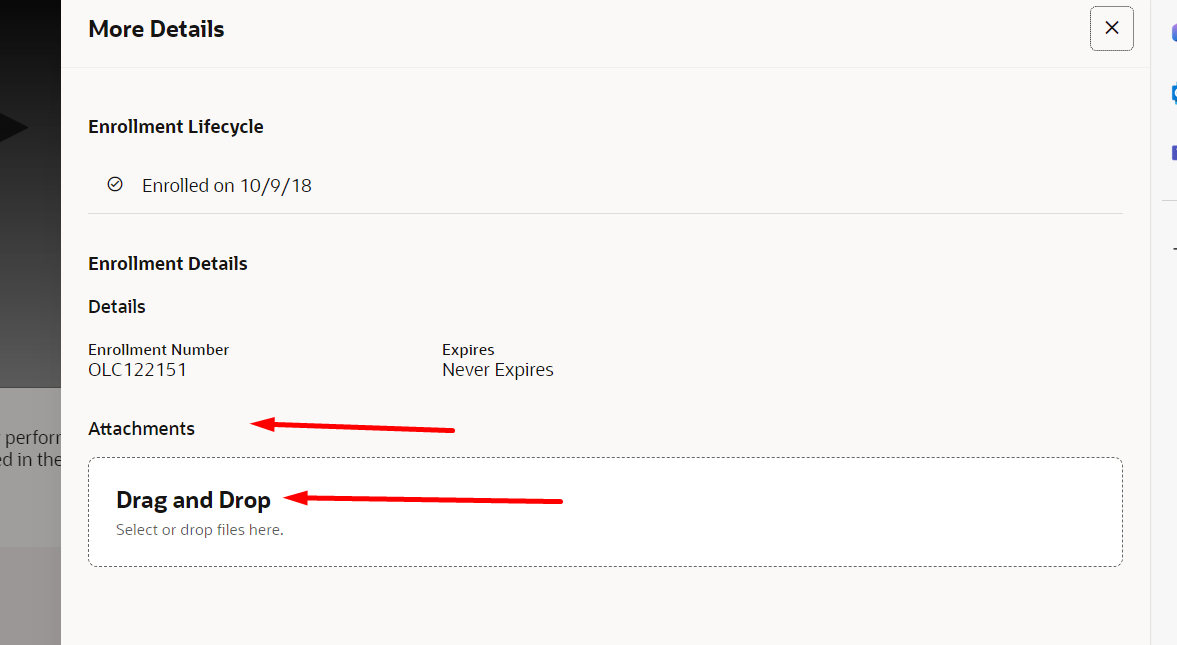 Hide Drag and Drop section in enrollment page for Learn Module — Cloud Customer Connect