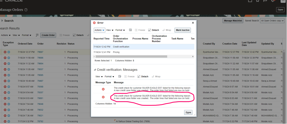 Sales Order on Hold — Cloud Customer Connect