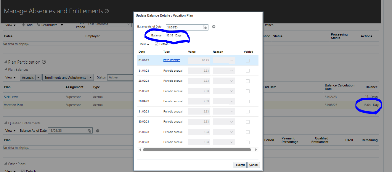Absence Balance not consider the initial Balance for incremental accrual plan — Cloud Customer ...