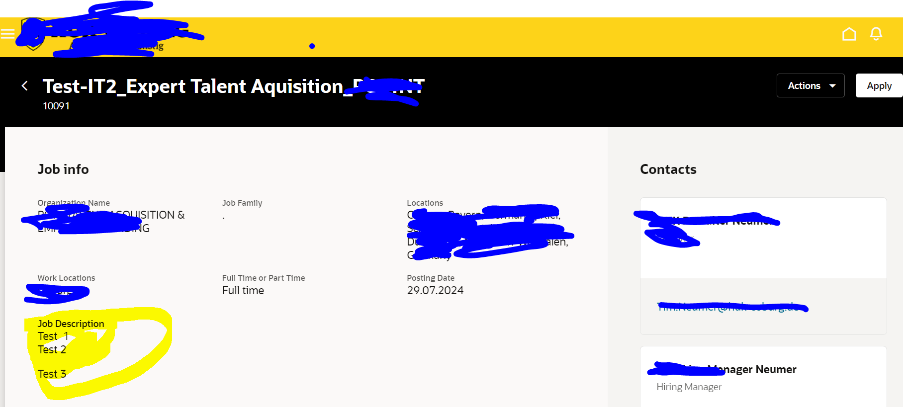 Missing sections: qualifications / responsibilities in internal job posting — Cloud Customer Connect