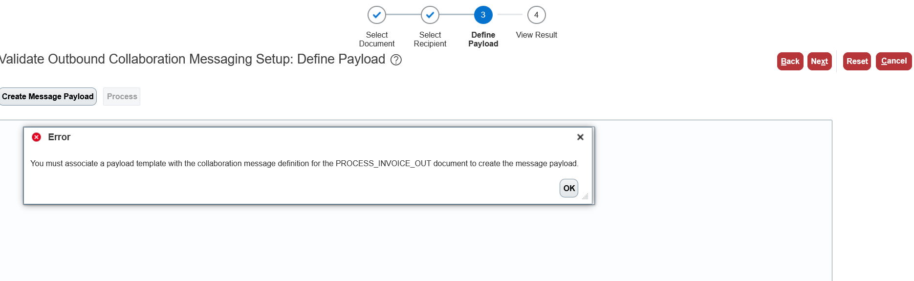 Cmk Validation Error You Must Associate A Payload Template With The