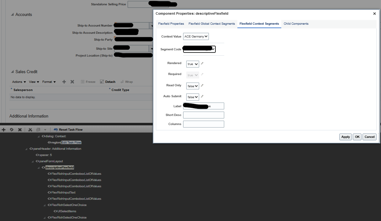 Can we bind the values from the Contract header Context Segment to the Contract Line Context ...