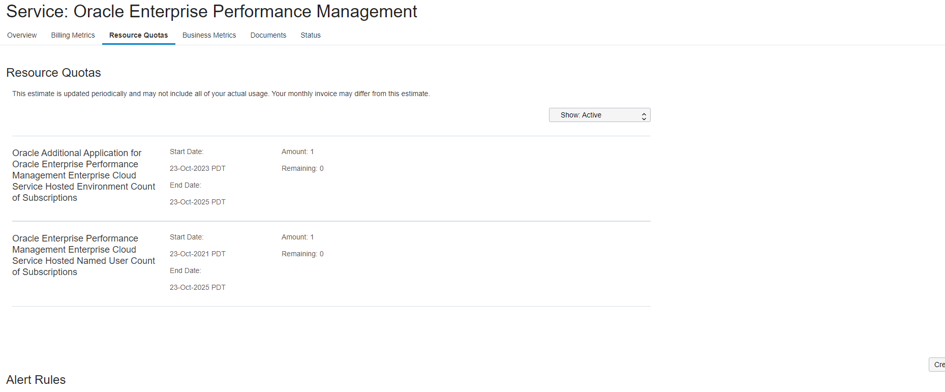Quantity of instances that can be created using Plan: Oracle Enterprise ...