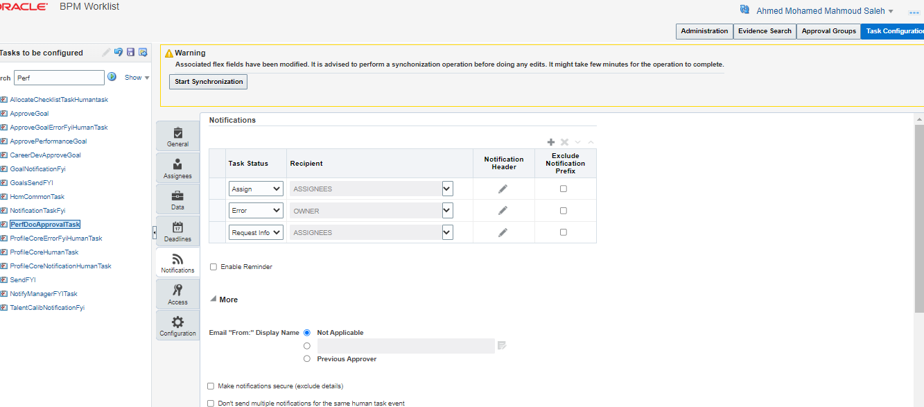 Are There Anyway To Turn Off Both Email And In App Notification For Performance Document