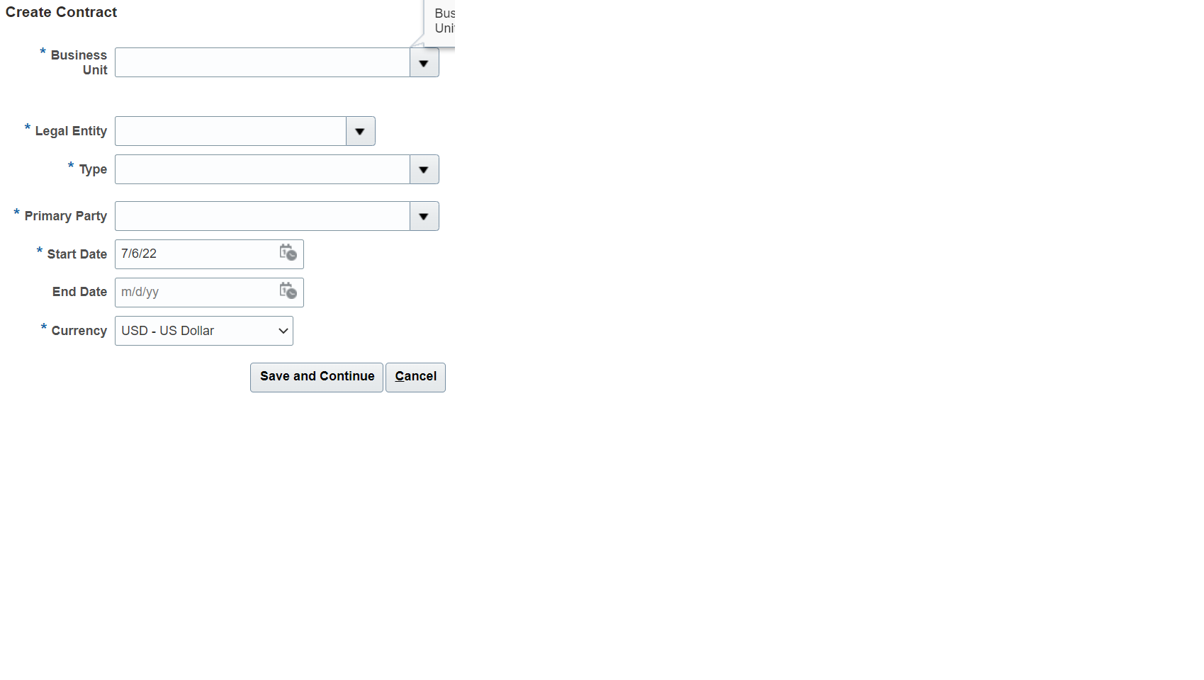 Is ContractNumber Mandatory Or Not For Contract Creation In Oracle 