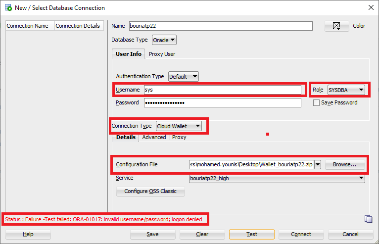 How To Login With SYS User As SYSDBA In Oracle Autonomy Database Using SQLDeveloper 