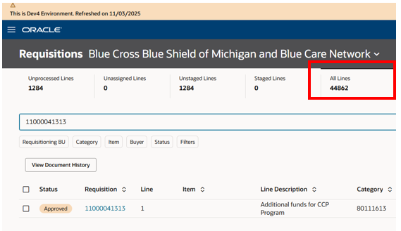 Redwood Purchase Order Process Requisitions: Change Default Process Req Screen to Unprocessed ...