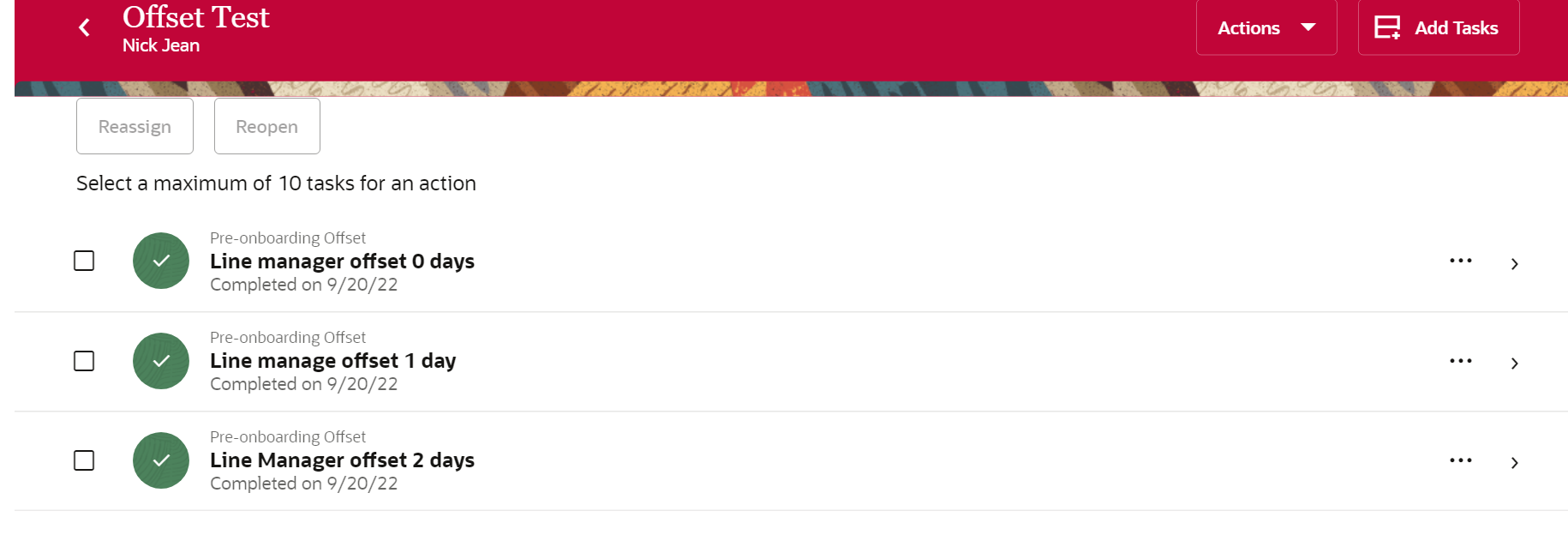 Onboarding Checklist - Offset Days Interaction — Cloud Customer Connect