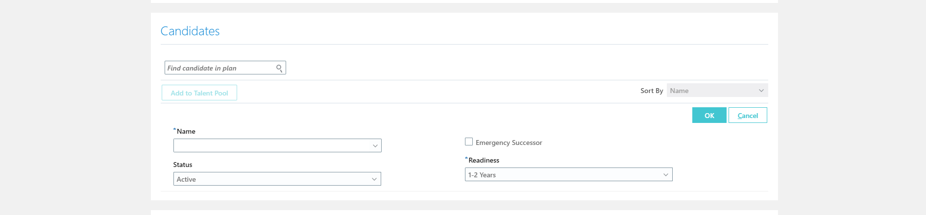 Readiness Field Is Default With One Lov In Succession Plan — Cloud Customer Connect