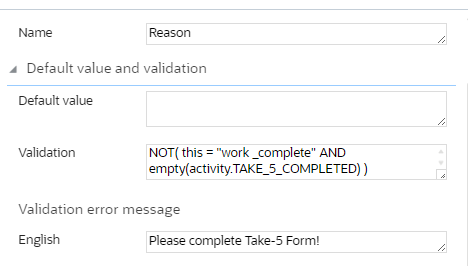 How to add two validations in suspend activity page for one 'Reason' field? — Cloud Customer Connect