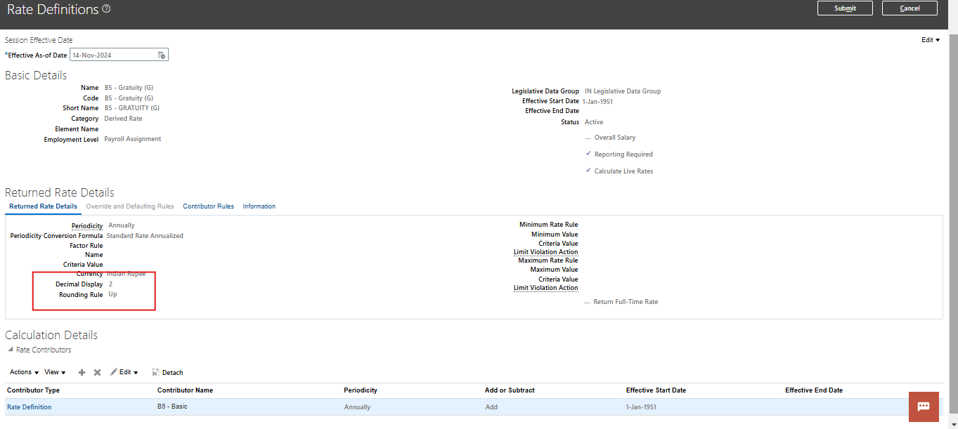 Rates Output Rounding Rule In The Rate Definition — Cloud Customer Connect