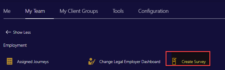 How to disable access to create surveys for managers — Cloud Customer ...