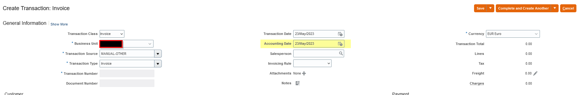 How can we make the Accounting Date in AR transaction read only or not editable (with system ...