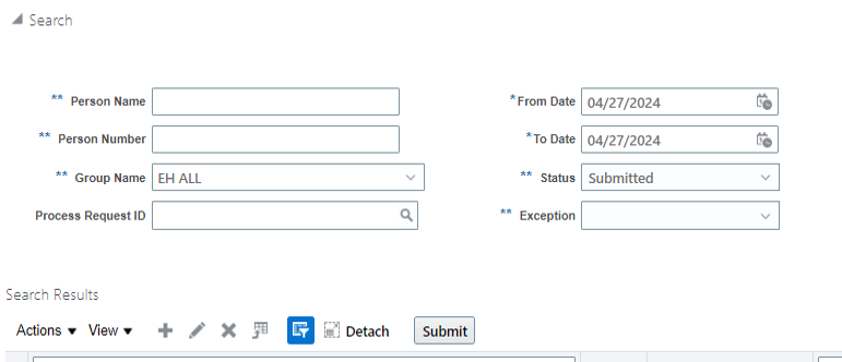 "Approve" button in Team Time Cards no longer showing for SR Payroll ...