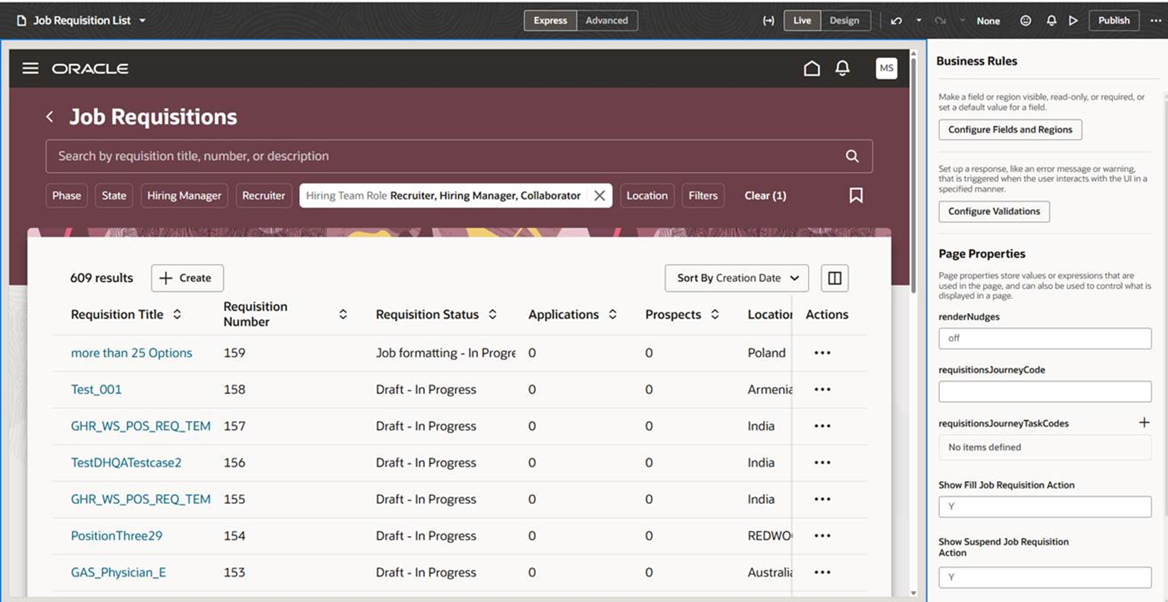 Customizing Recruiting Details Pages in Visual Builder Studio — Cloud Customer Connect