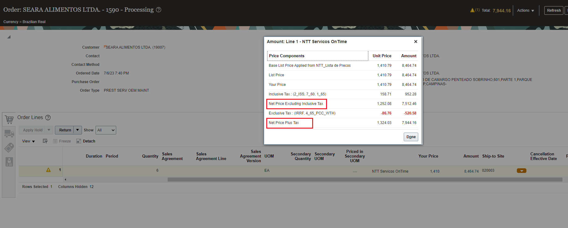 How to show this field in sales order lines workbench below the screen ...
