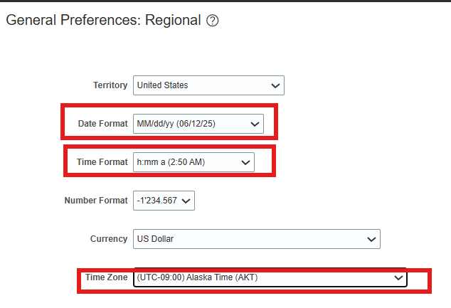 Need SQL query to get Set General Preferences — Cloud Customer Connect