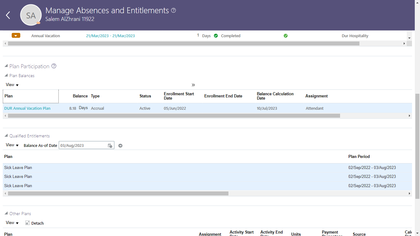 Employee Absence Balance Not Updating After Running Calculate Accrual And Balances Process