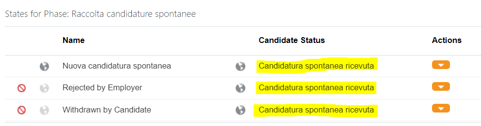 Candidate status shown on the Career site for a pipeline does not ...
