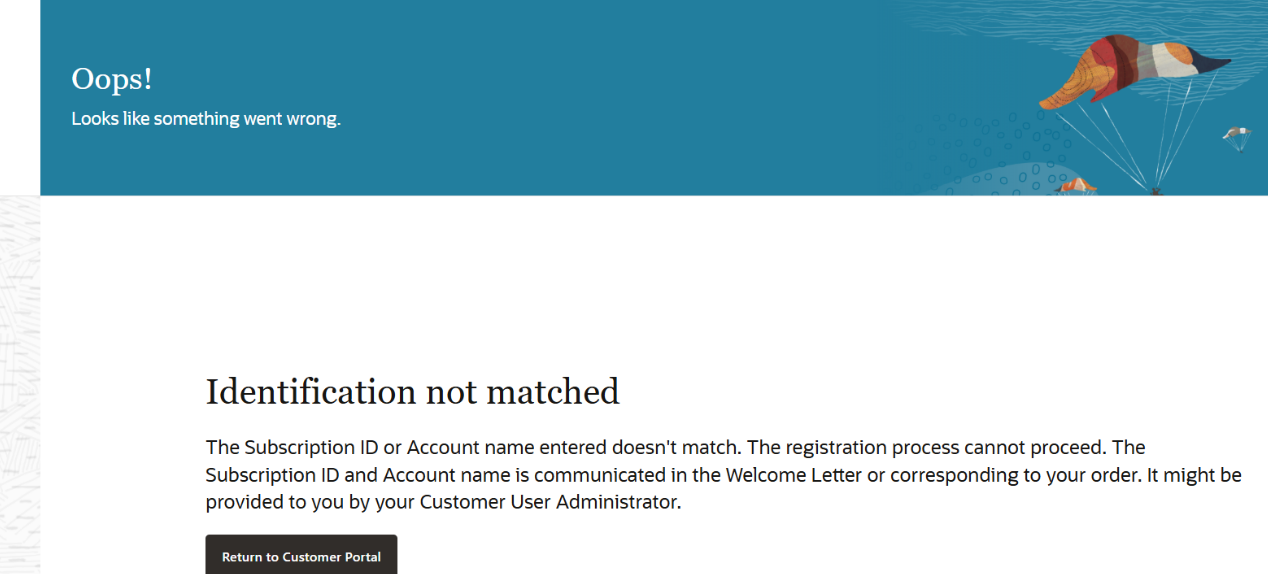 Unable to request Access to Oracle support for a client — Cloud ...