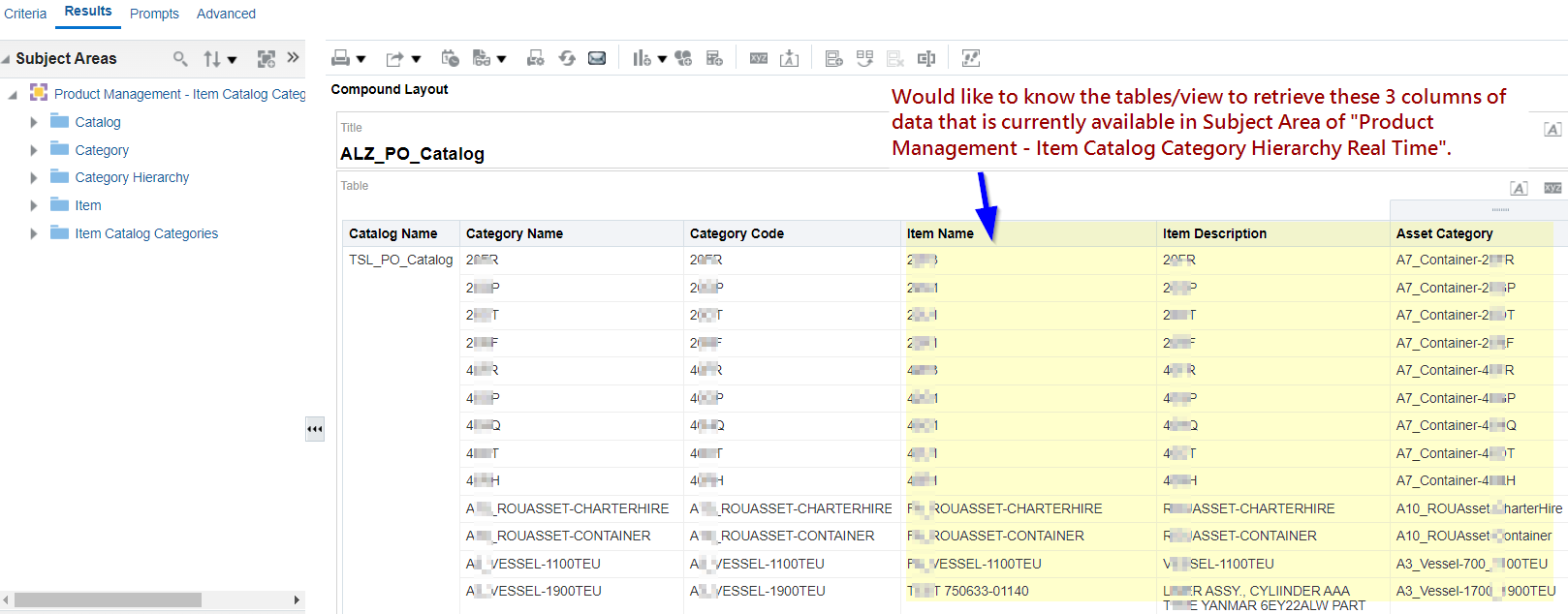 Tables/View for Item and Asset Category to PO categories — Cloud ...