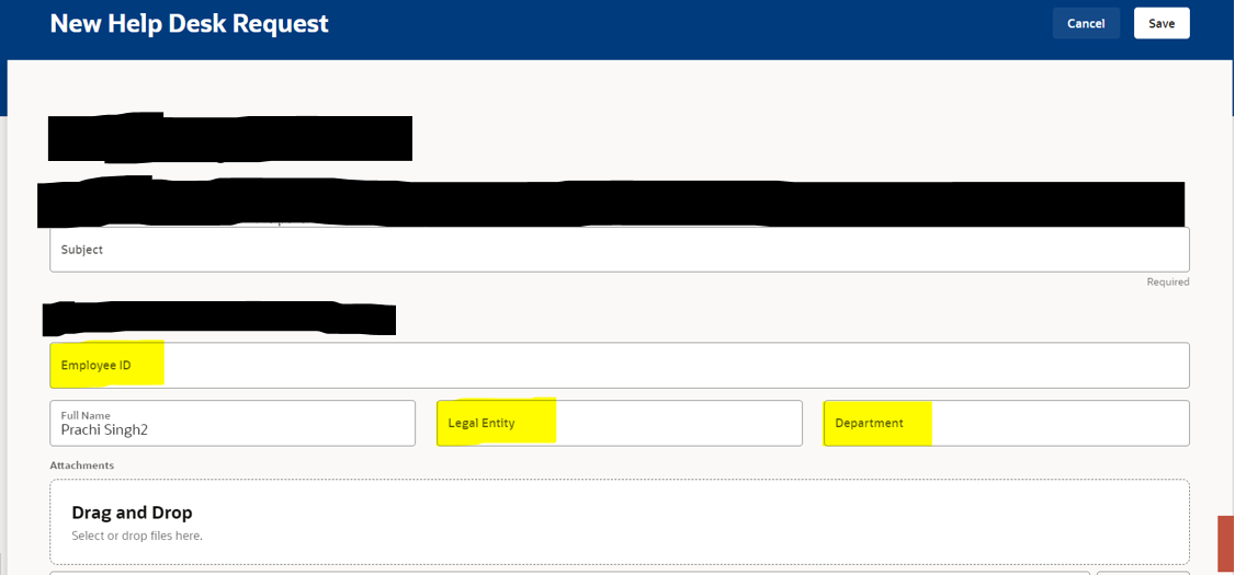 HR Helpdesk - Is it possible to auto populate employee Id, legal entity ...
