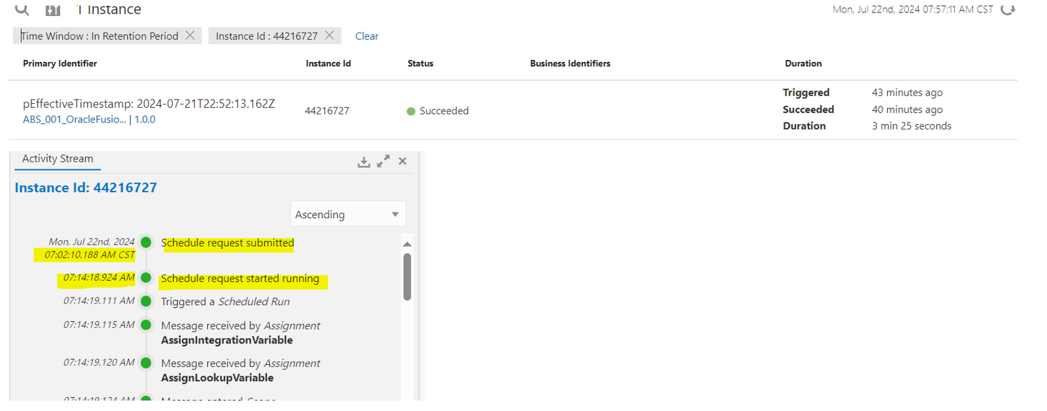 How to check the maximum number of OIC instances running simultaneously? — Cloud Customer Connect