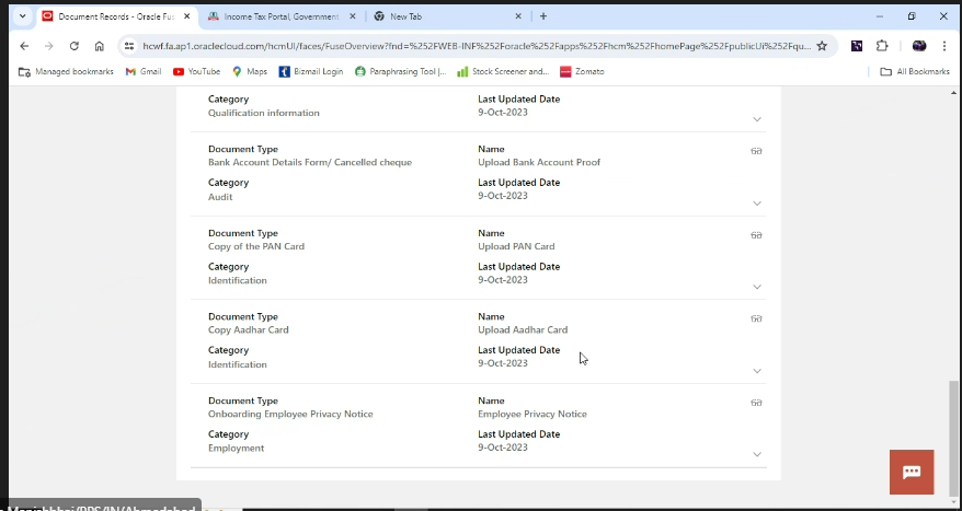 employee unable to view his offer letter in DOR — Cloud Customer Connect