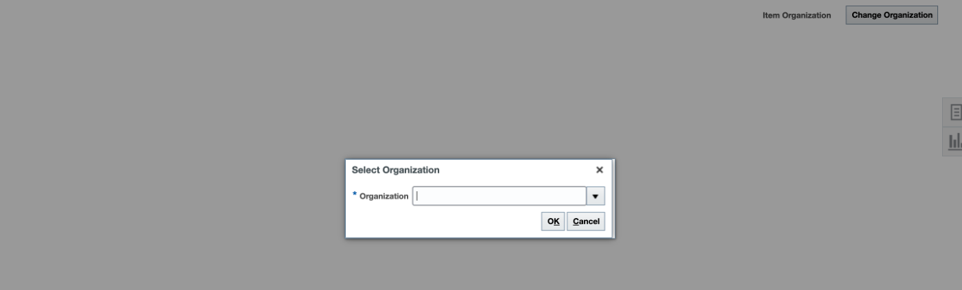 A Specific User Can See Lov For Item Organizations In “select Organization” Lov In Maintenance